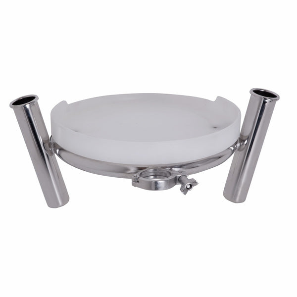 Stainless Steel Rod rack with bait board attaches with 2” 50.8mm ski c ...